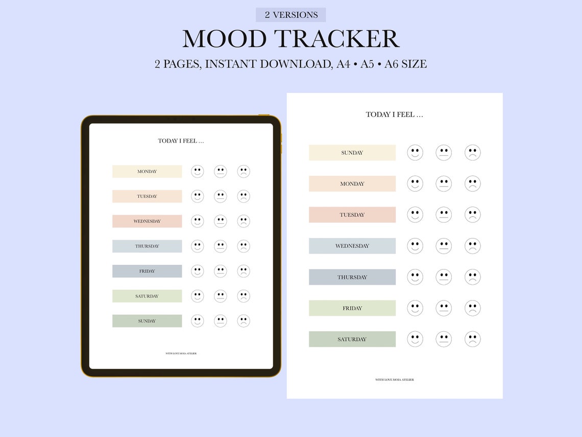Kids Emoji Mood Tracker, Fun Feeling Chart, Emotion Check-in Printable ...