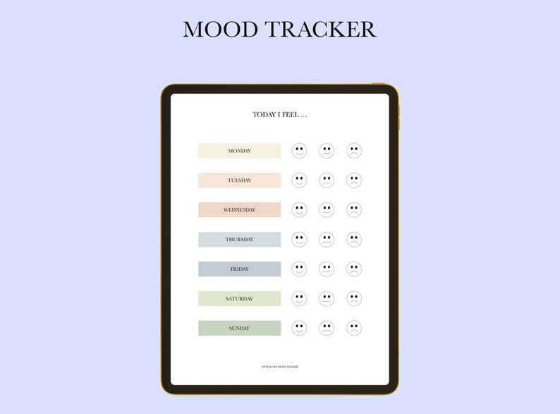 Daily Mood Tracker Printable, Mood Check in for Kids, Cute Feeling ...