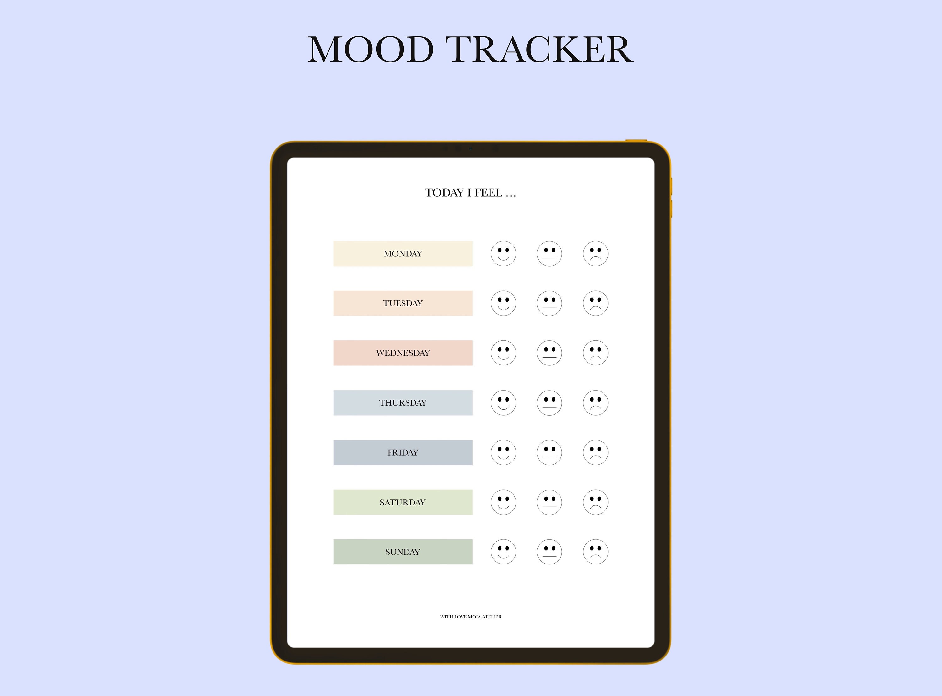 Daily Mood Tracker Printable, Mood Check in for Kids, Cute Feeling ...