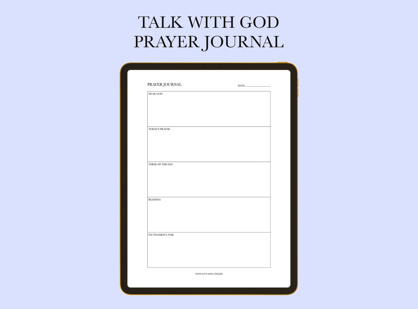 Prayer Journal Printable With Bible Verse Tracking, Daily Devotional ...