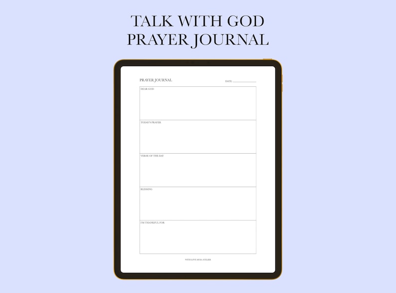 Prayer Journal Printable With Bible Verse Tracking, Daily Devotional ...