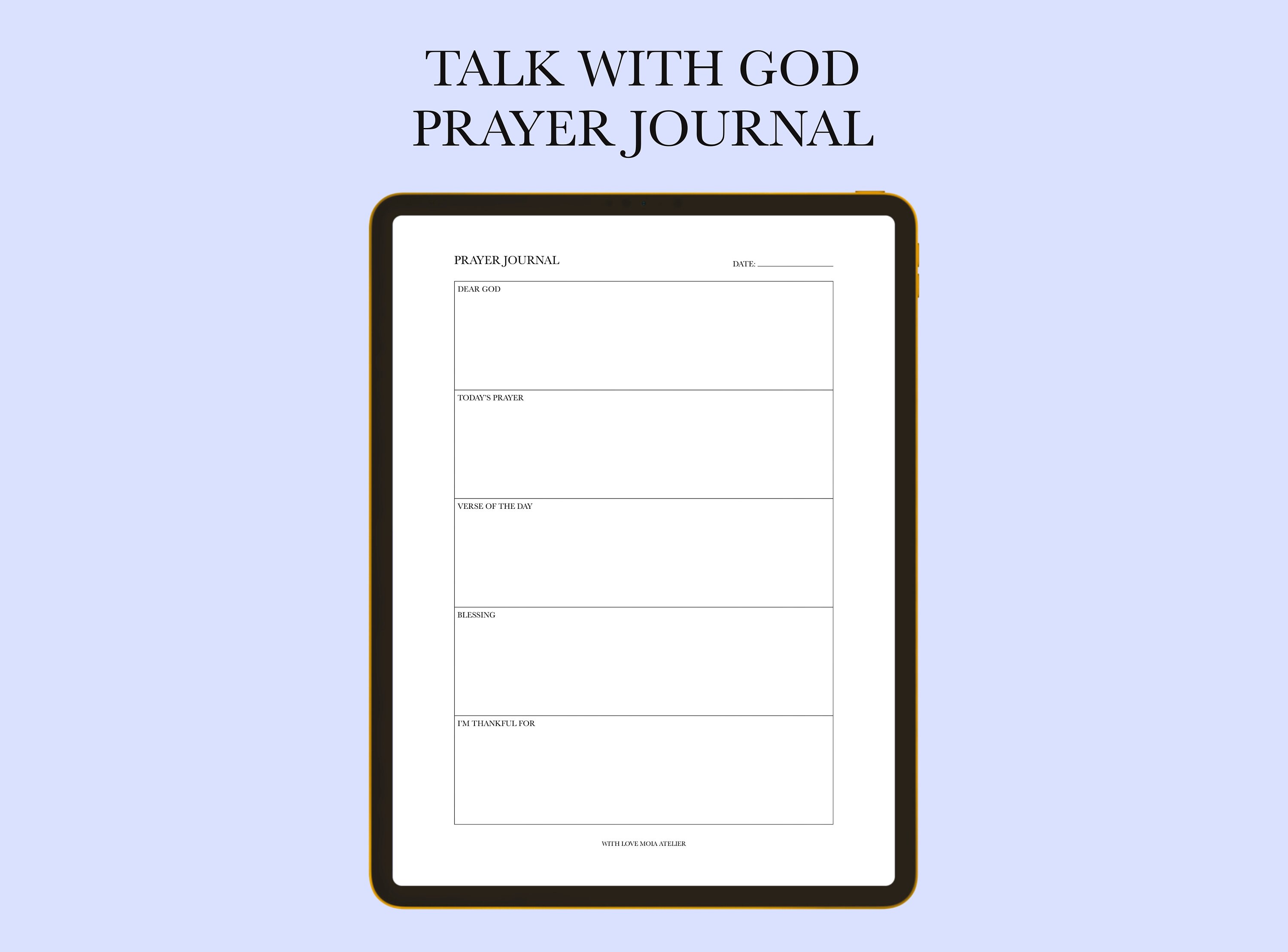Prayer Journal Printable With Bible Verse Tracking, Daily Devotional ...