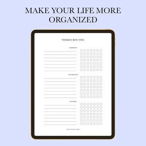 Weekly Routine Planner Printable, Habit Tracker Sheet Template, Daily ...