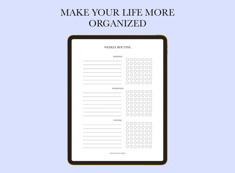 Weekly Routine Planner Printable, Habit Tracker Sheet Template, Daily ...