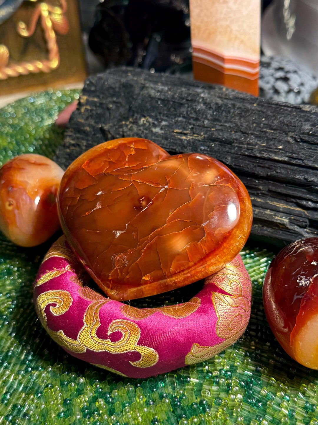 Carnelian Heart | 3”x3” | 8oz | Sacred Fire Energy | Manifestation ...