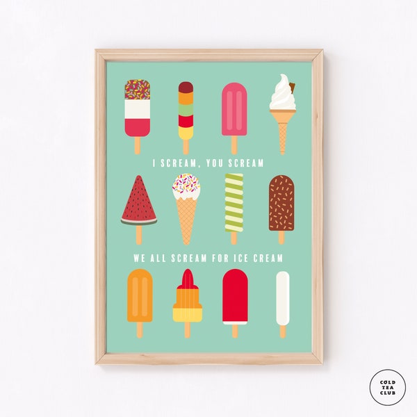 Ice Cream Print - Etsy