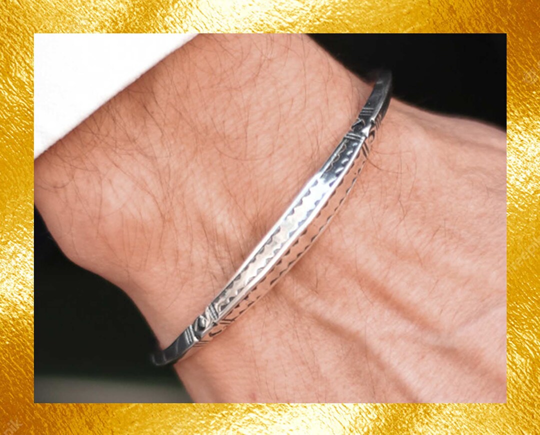 Tribal Silver Bracelet African Bracelet Mens Bracelet - Etsy