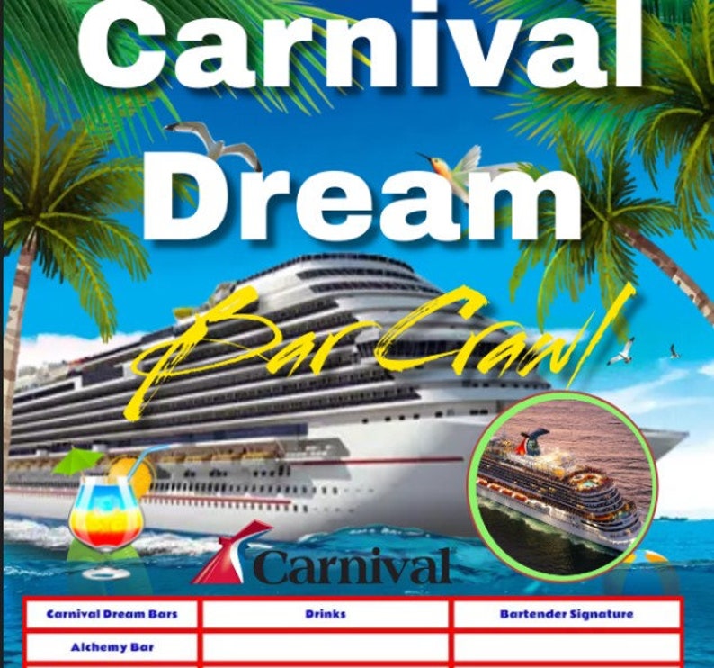 Carnival Dream Bar Crawl Poster - Etsy