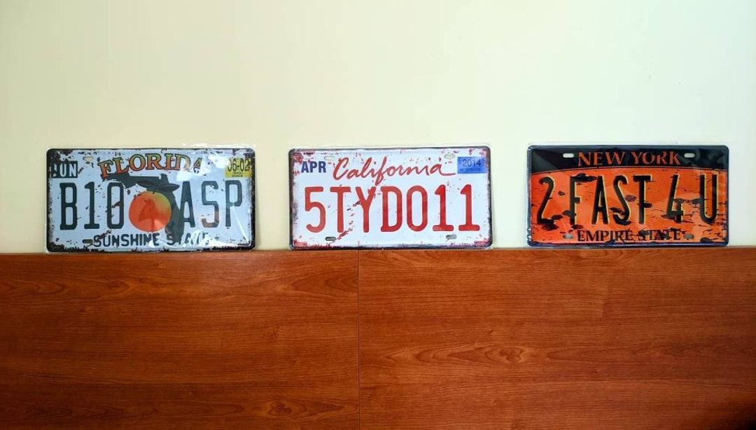 USA Vintage Style License Plates - Etsy UK