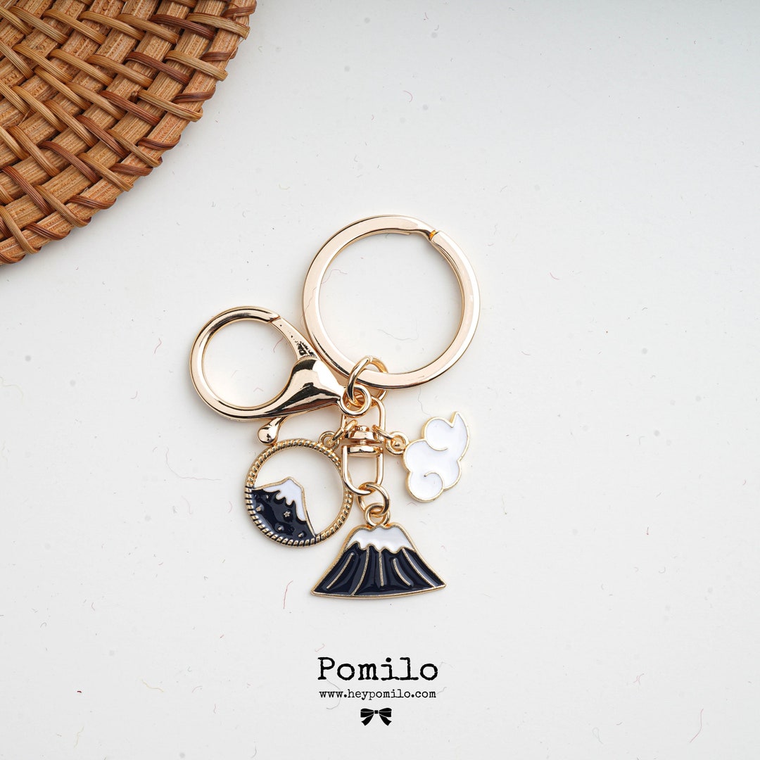 Mount Fuji Keychain Tokyo Keyring. Japanese Enamel Keychain - Etsy
