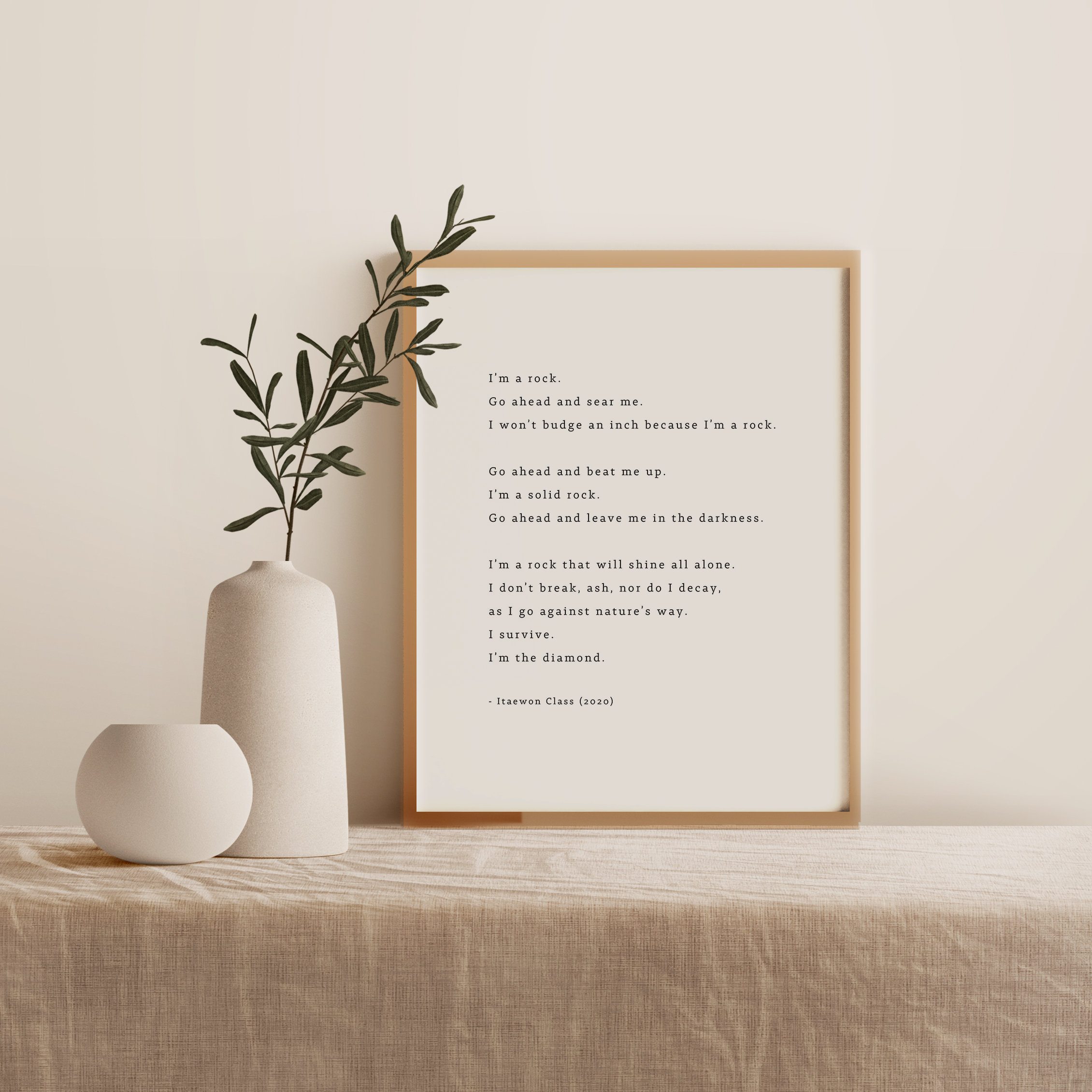 Itaewon Class Wall Print Korean Drama Show Poem Im A Etsy Uk