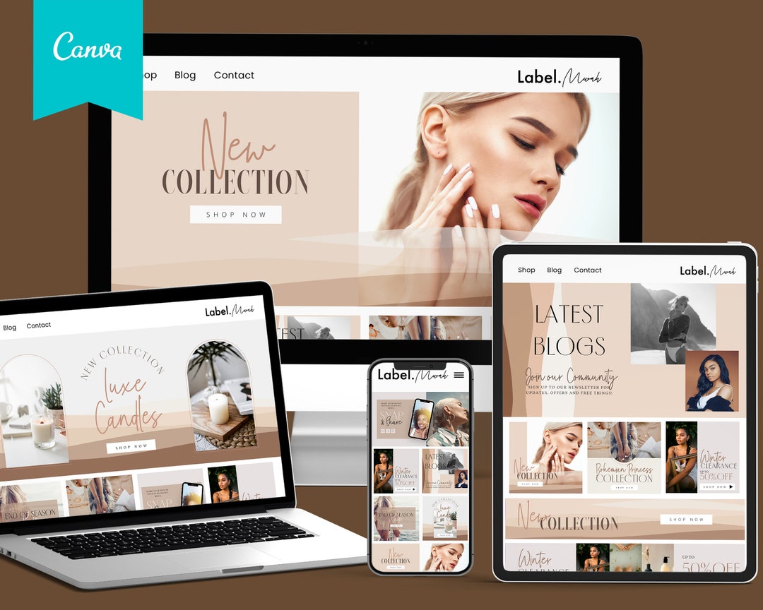 DIY Website Banner Templates, CANVA, Editable Banners, Custom Shopify ...