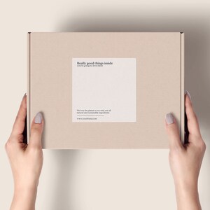 NEUTRAL Branded Packaging Templates, MINIMAL Editable Box Seal Template ...