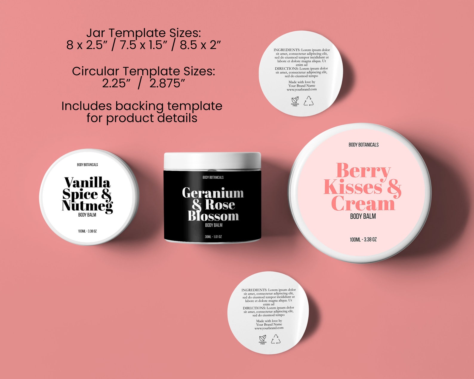 Editable Product Label Templates