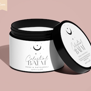 CELESTIAL Editable Skin Care Label, APOTHECARY Label, Custom Product ...