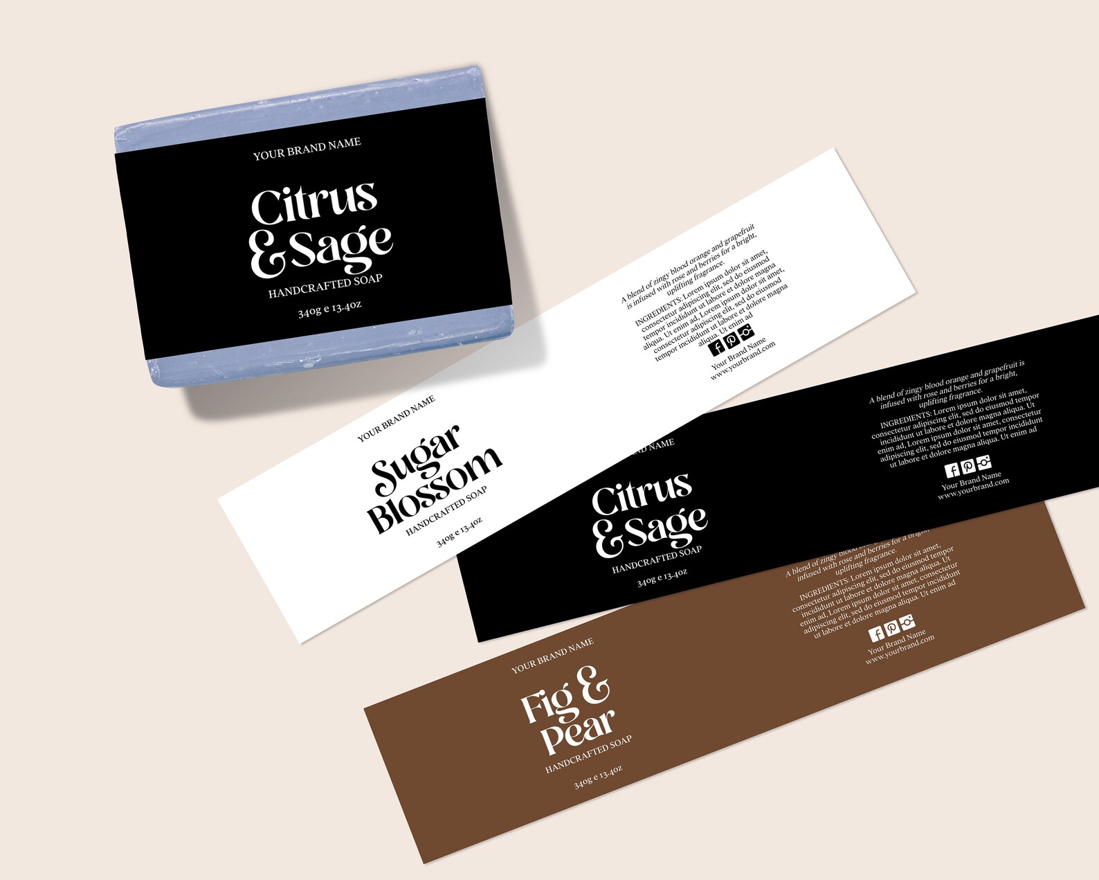 Editable BAR SOAP Label DIY Soap Labels Editable Soap | Etsy