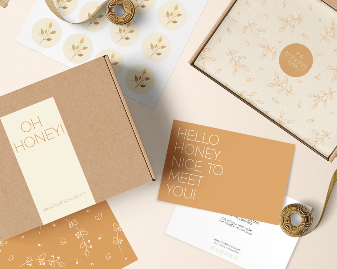 Branded Packaging Templates, Editable Branded Packaging Template Bundle ...