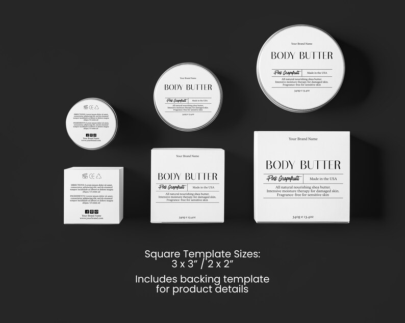 Editable Body Product Labels CANVA DIY Cosmetic Labels - Etsy