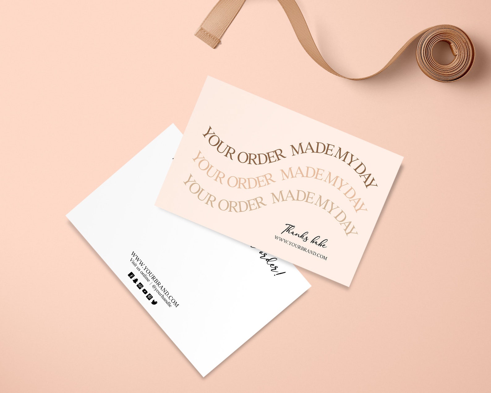 BOHO Branded Packaging Templates Editable Template Bundle - Etsy