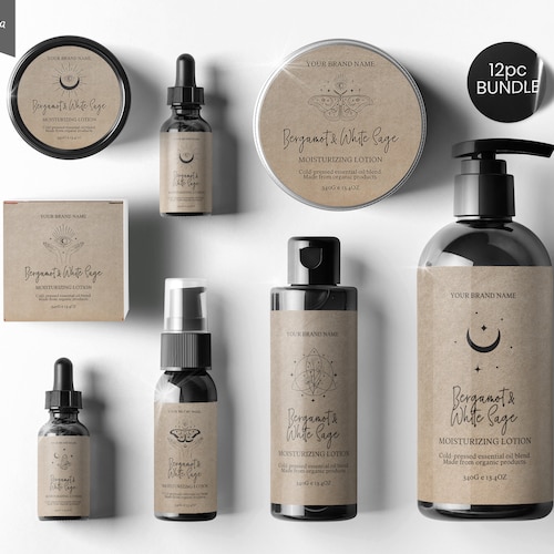 FLORAL Boho Editable Skin Care Label VINTAGE Label CUSTOM - Etsy