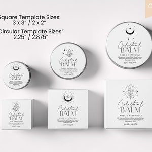 CELESTIAL Editable Skin Care Label, APOTHECARY Label, Custom Product ...