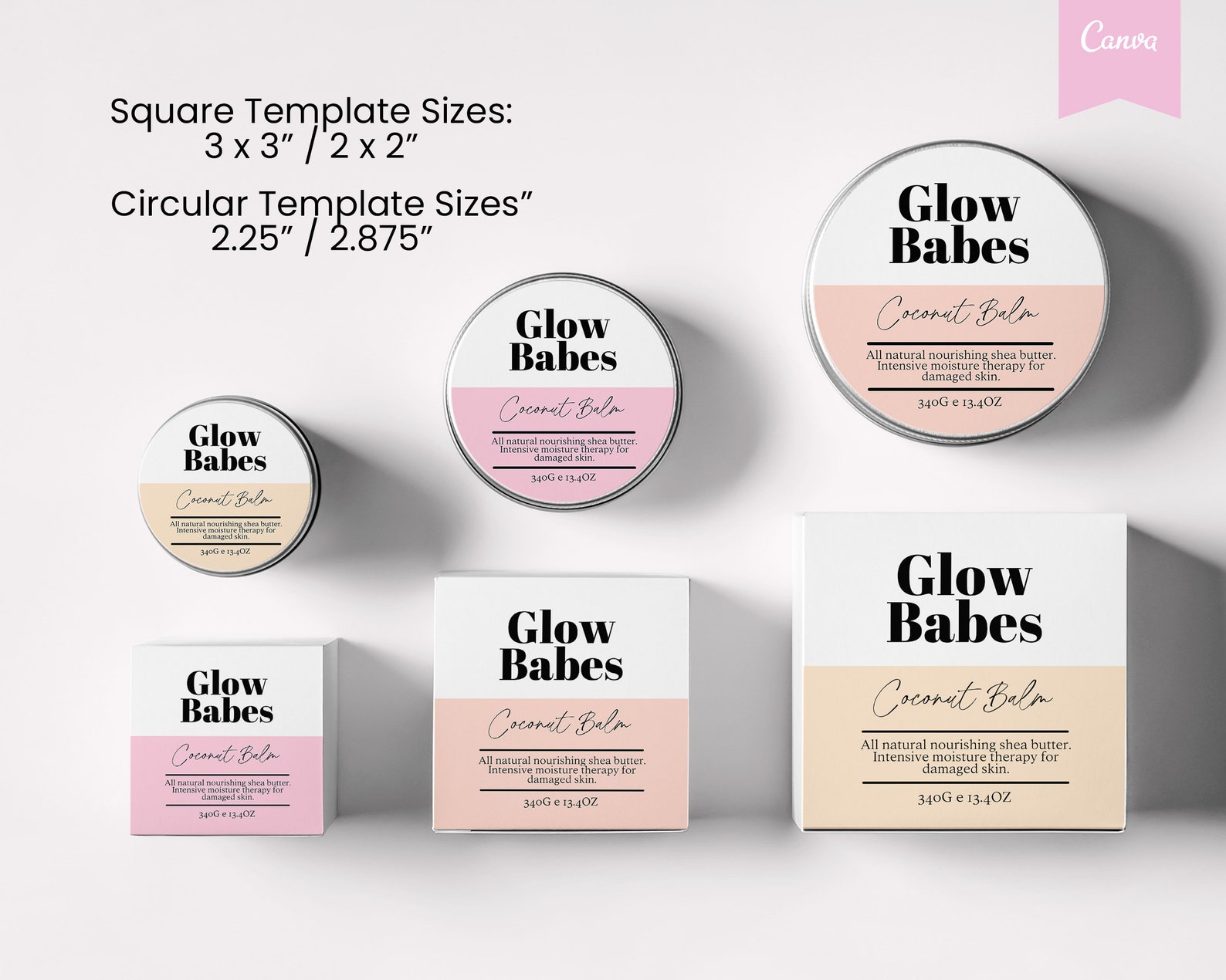 Editable Cosmetic Label Templates CANVA Editable Body - Etsy