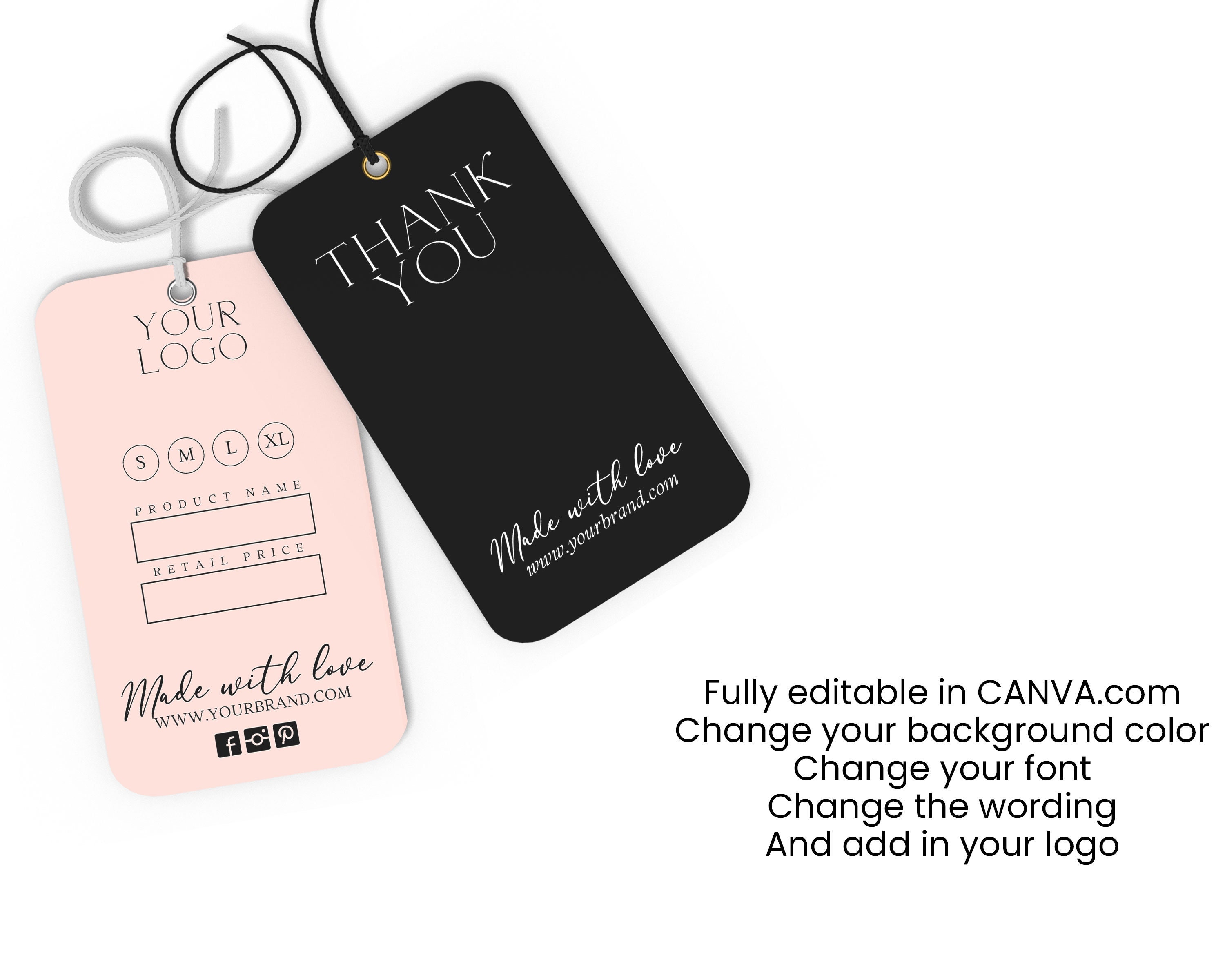 Custom HANG TAGS Small Business Swing Tag Boutique Clothing | Etsy