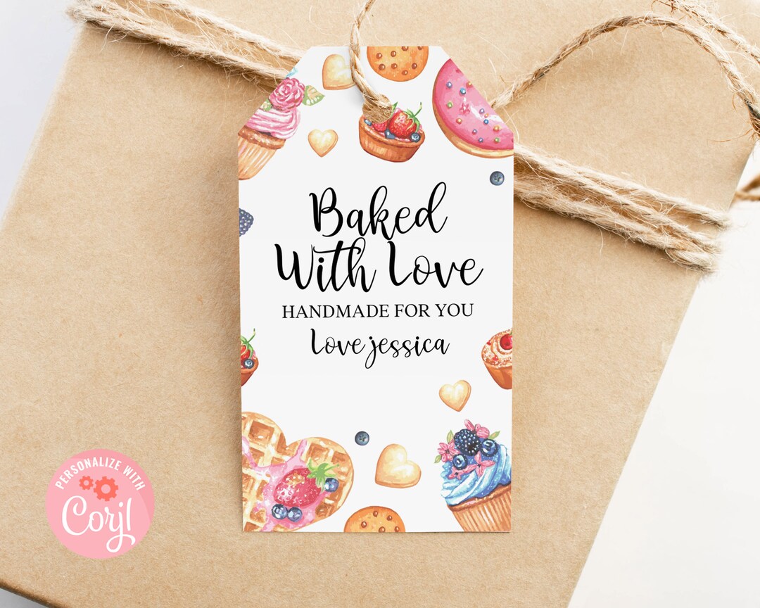 DIY Sweets Gift Tag Template, Editable Party Favor Tag, PRINTABLE ...