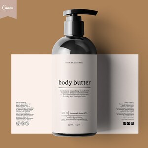 Editable Body Product Labels, DIY Cosmetic Labels, Editable Cosmetic ...