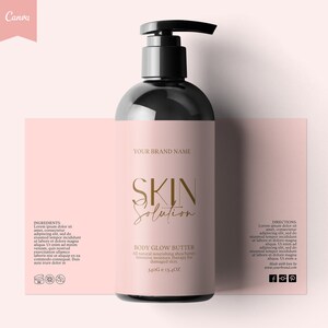 Editable Body Product Labels CANVA, DIY Cosmetic Labels, Editable ...