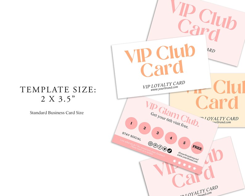 Editable Loyalty Cards, BUSINESS Thank You Card, Care Card Template ...
