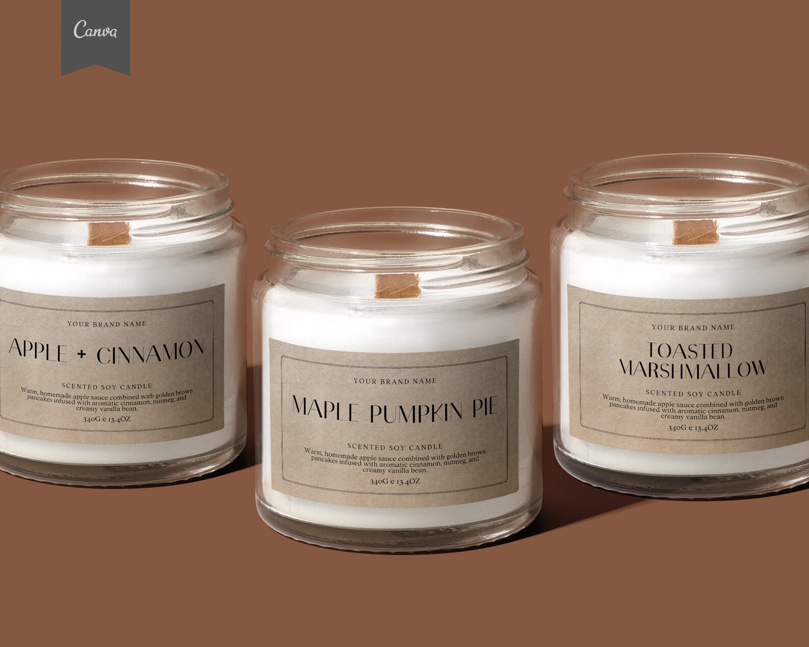 FALL Vintage Editable Candle Label AUTUMN Candle Label - Etsy