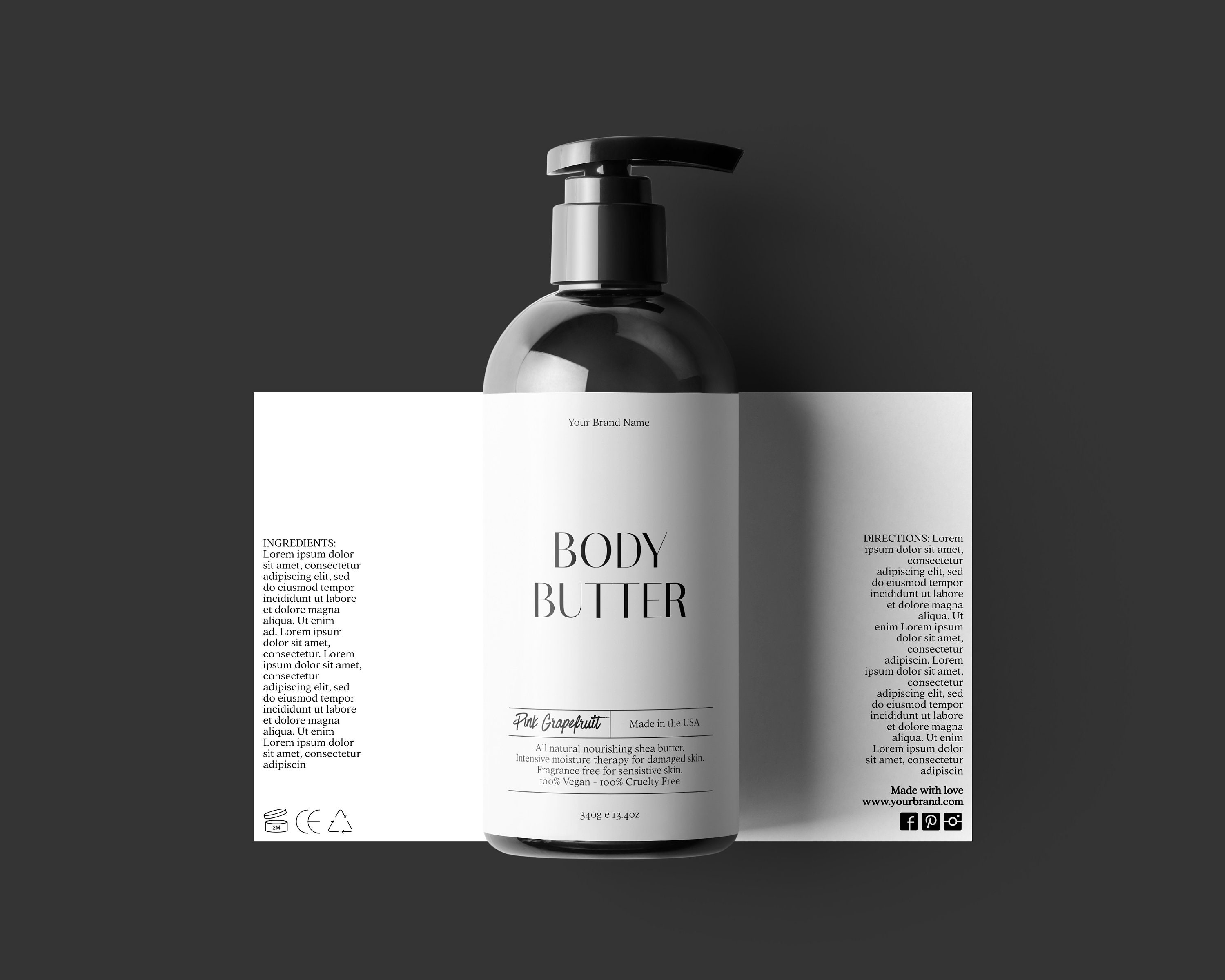 Editable Body Product Labels CANVA, DIY Cosmetic Labels, Editable ...