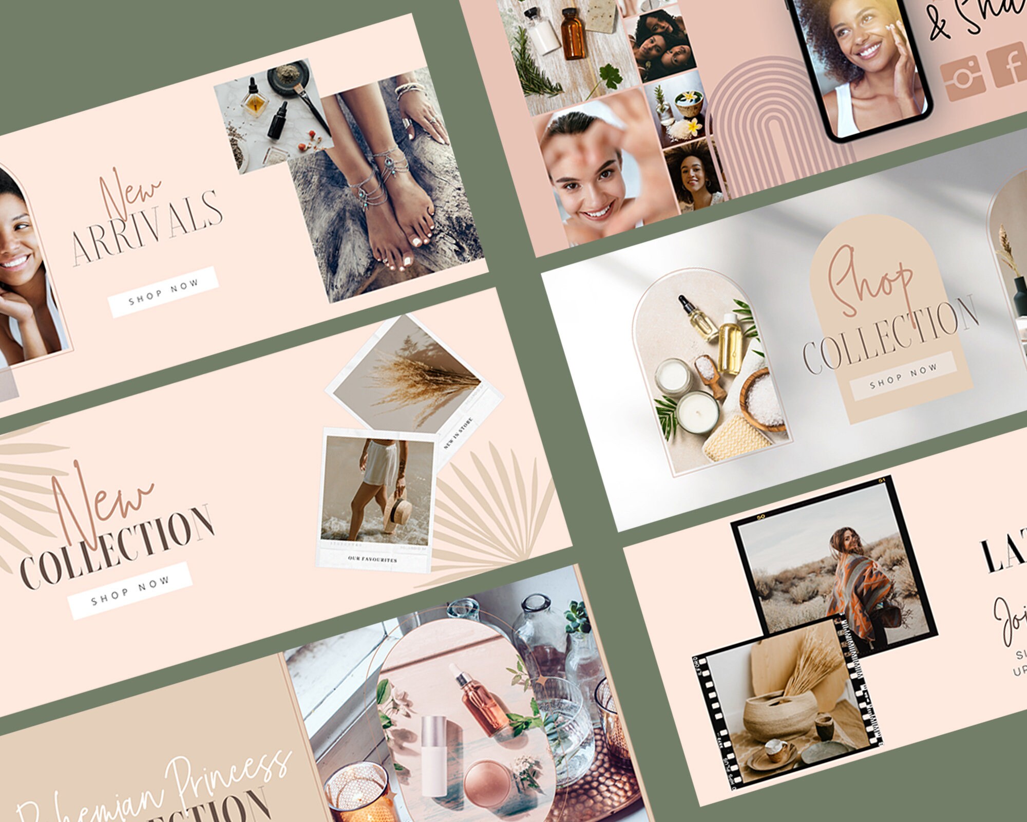 DIY Website Banner Templates CANVA Editable Banners Custom - Etsy