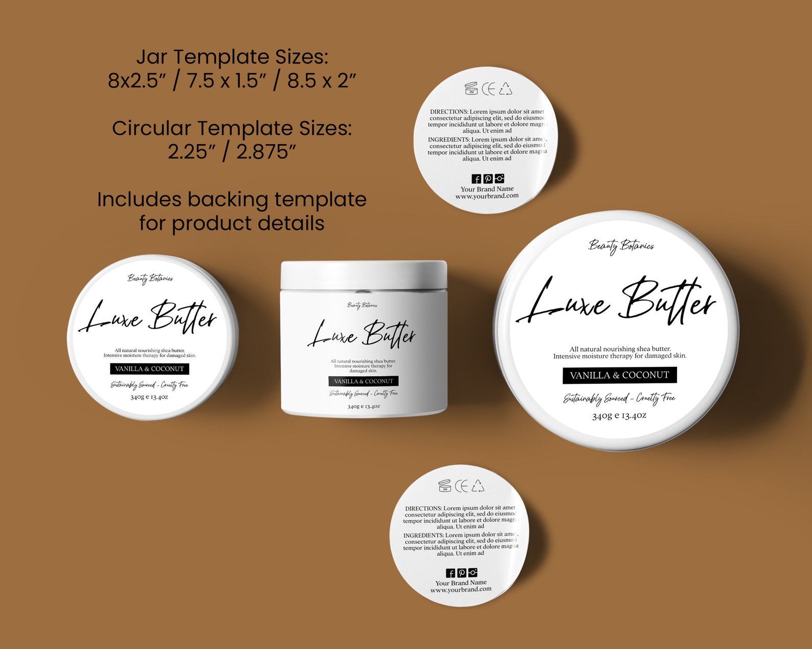 Editable Skin Care Labels, CUSTOM Product Label, Editable Cosmetic ...