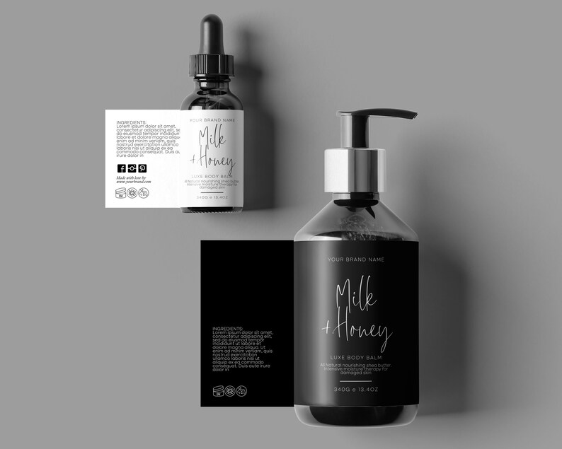 Editable Body Product Labels CANVA, DIY Cosmetic Labels, Editable ...