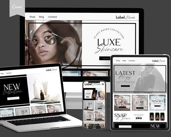 DIY Modern Website Banner Templates CANVA Editable Banners - Etsy