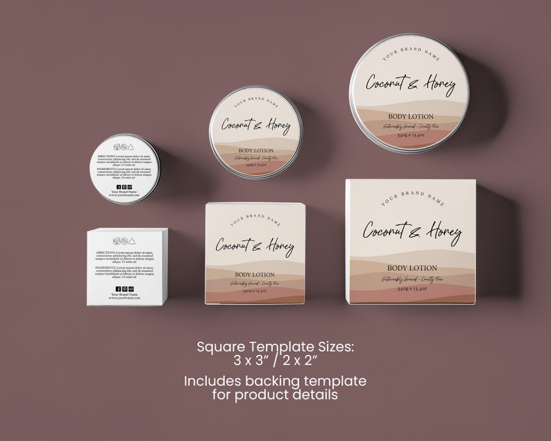 BOHO Editable Skin Care Labels CUSTOM Product Label Editable | Etsy