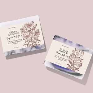VINTAGE Floral Editable SOAP Label, APOTHECARY Soap Label Design, Bath ...