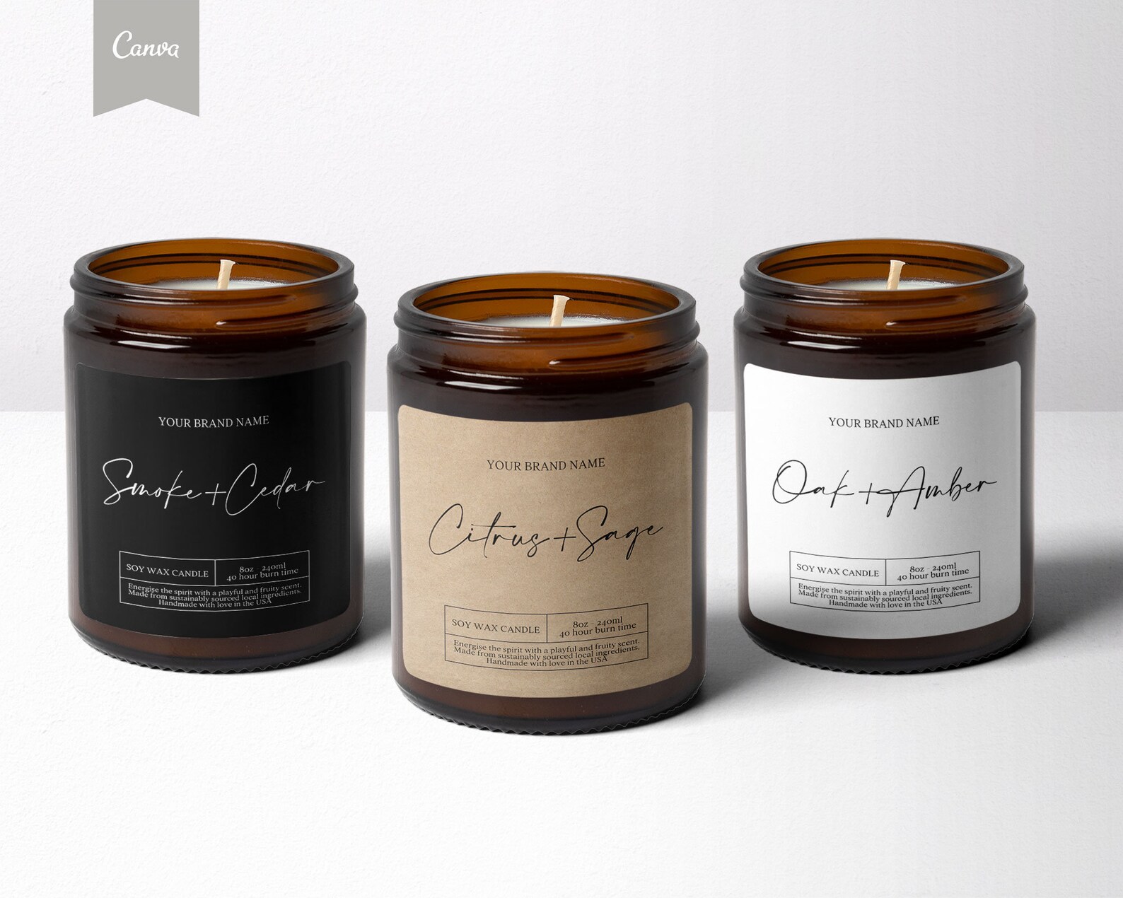 VINTAGE Editable Candle Label Apothecary Candle Label Design - Etsy