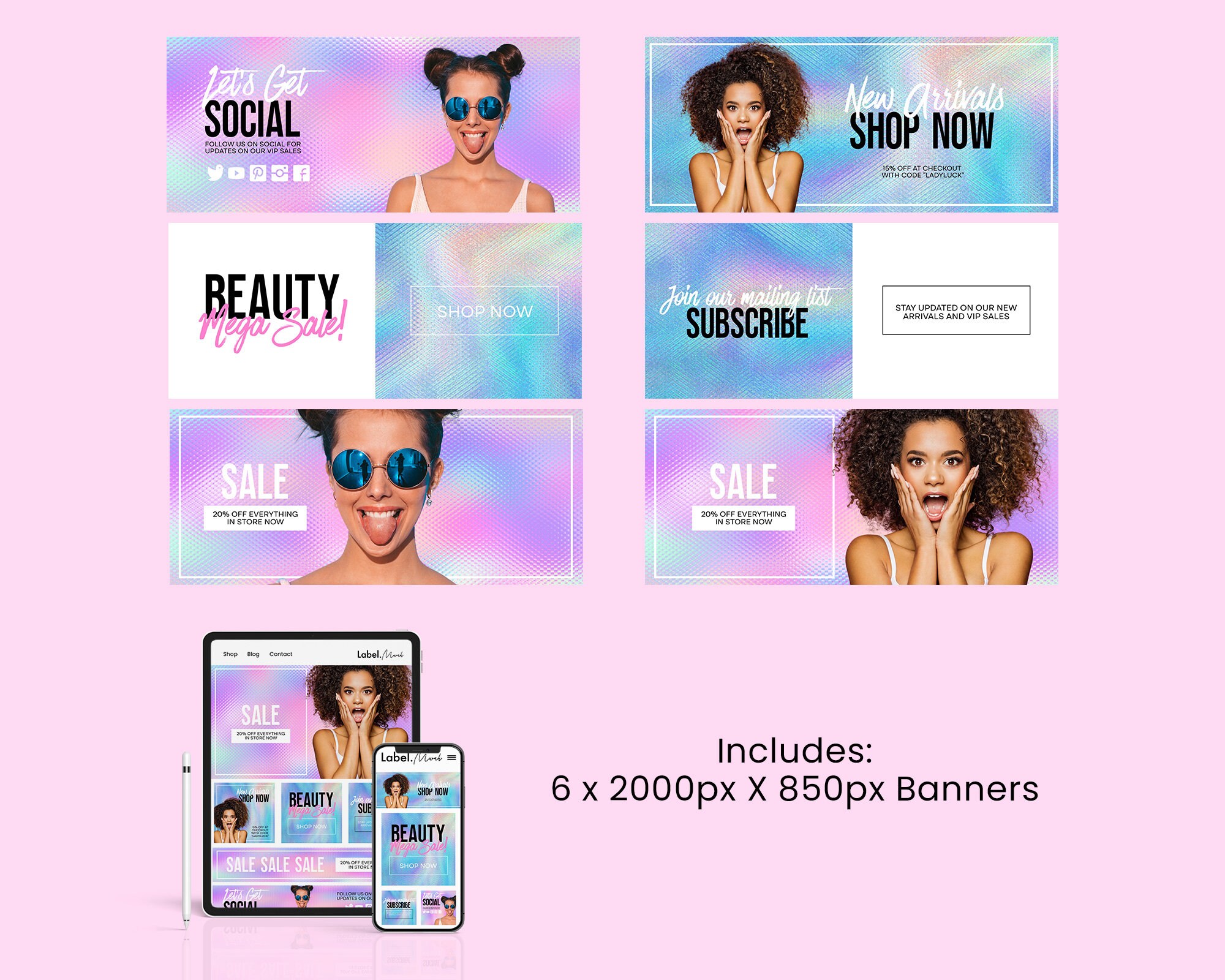 DIY Website Banner Templates Editable Website Banners Custom - Etsy