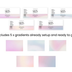 Modern GRADIENT Cosmetic Labels, Editable Body Product Labels, DIY ...