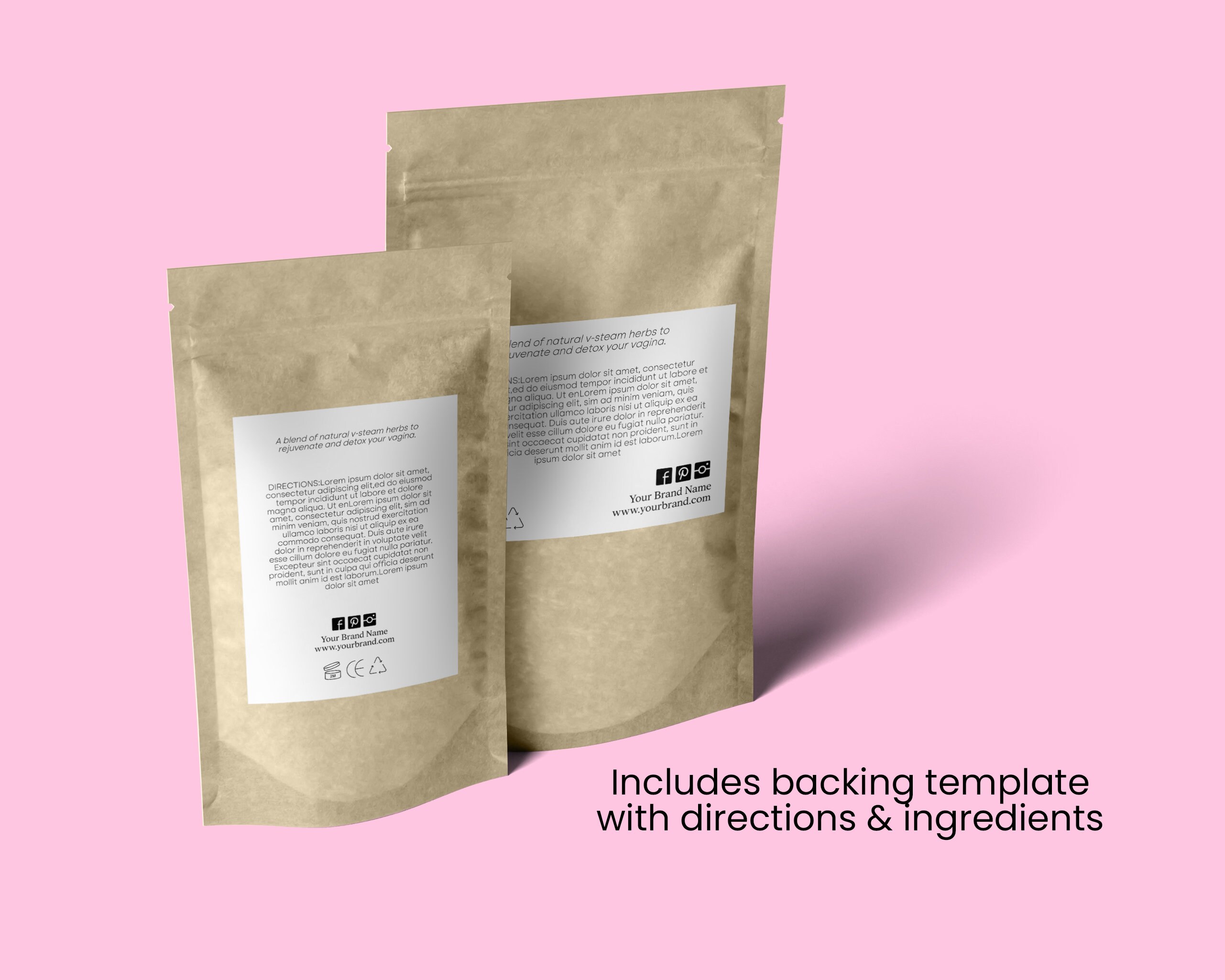 YONI Bath Salt Label Template, Custom Product Label, BATH Salt Template ...