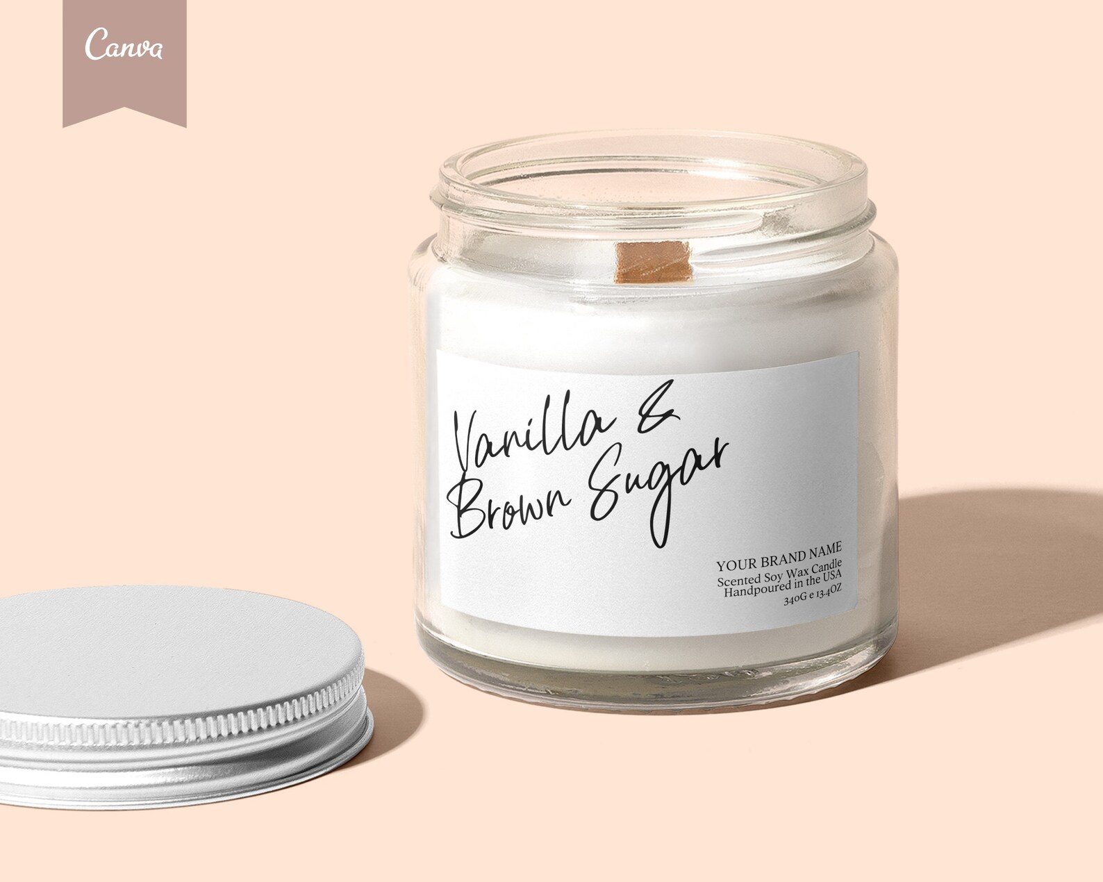 MODERN Editable Candle Label MINIMAL Candle Label Design - Etsy