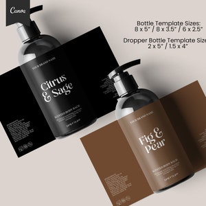 Editable Cosmetic Bottle Label Template, DIY Cosmetics Label, Cosmetics ...