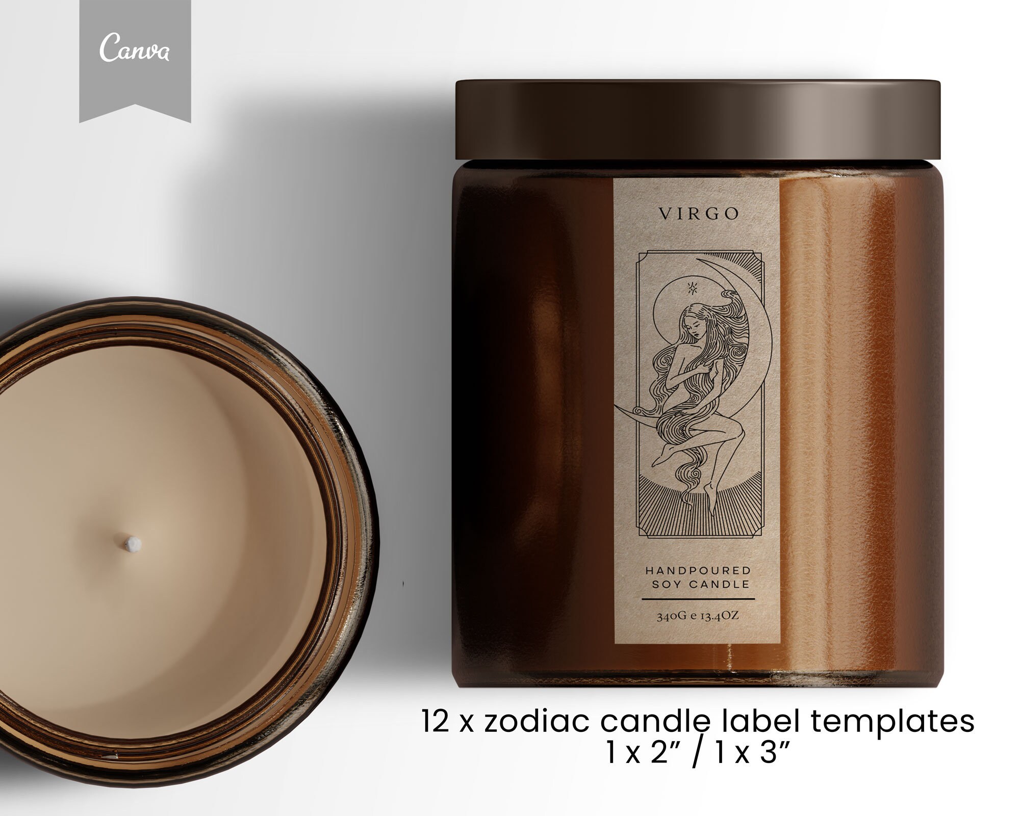 12 X HOROSCOPE Editable Candle Label Zodiac Labels Zodiac - Etsy