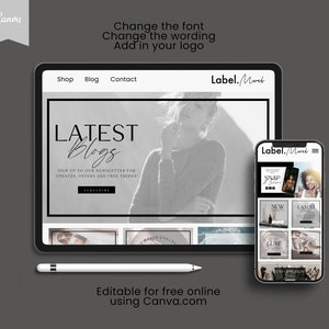 DIY Modern Website Banner Templates, CANVA, Editable Banners, Custom ...