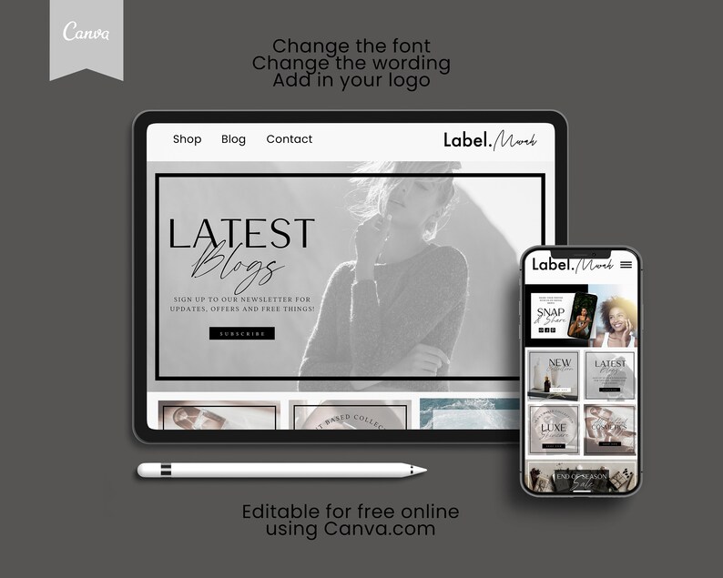 DIY Modern Website Banner Templates, CANVA, Editable Banners, Custom ...
