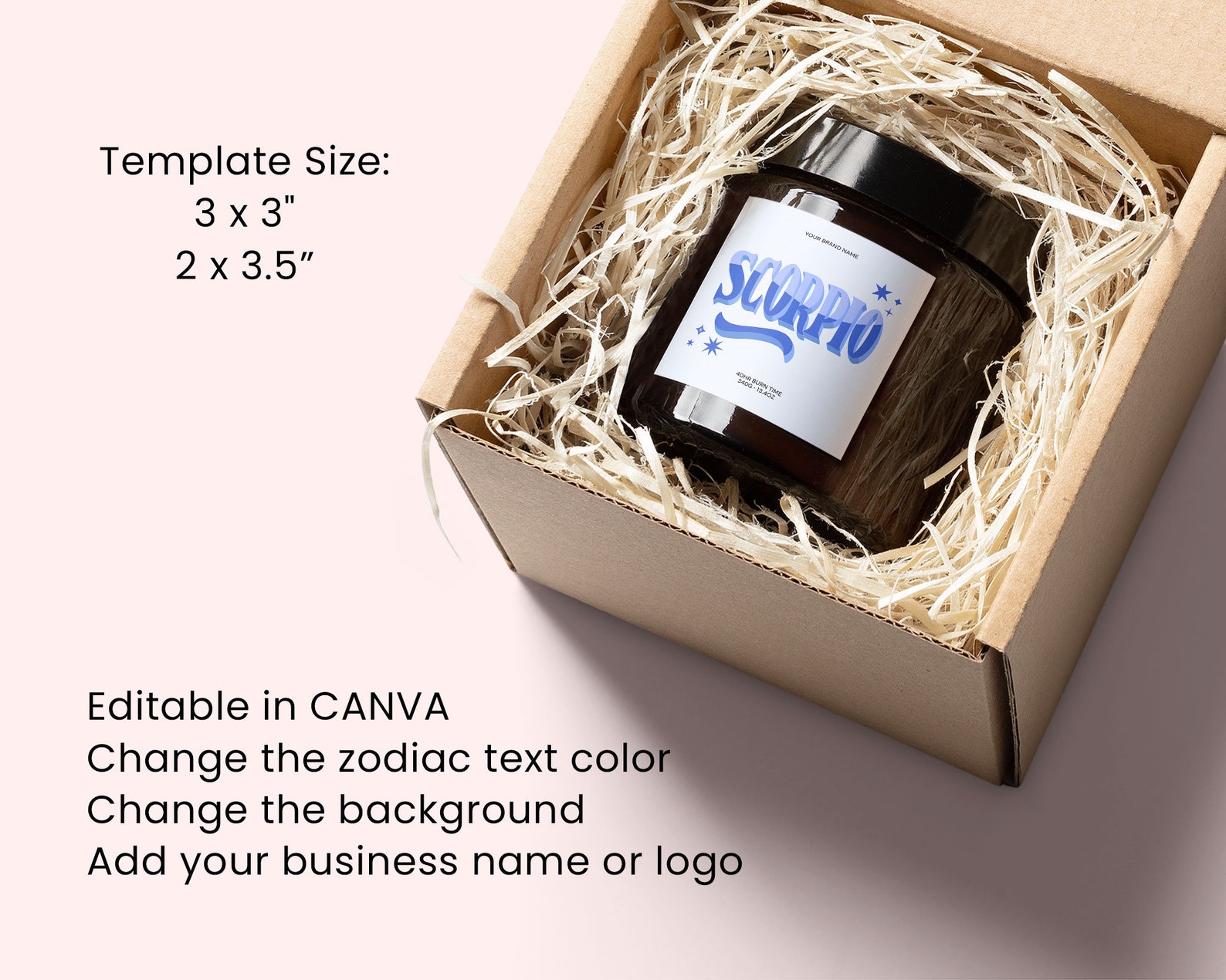 12 X HOROSCOPE Editable Candle Label Zodiac Labels Zodiac - Etsy