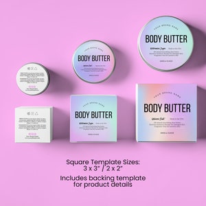 GRADIENT Editable Cosmetic Labels, Editable Body Product Labels, DIY ...